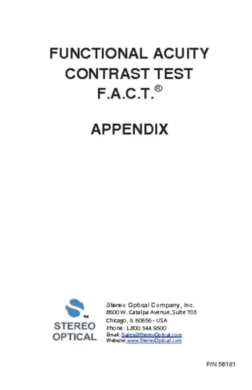 Functional Vision Analyzer - Essilor Instruments USA